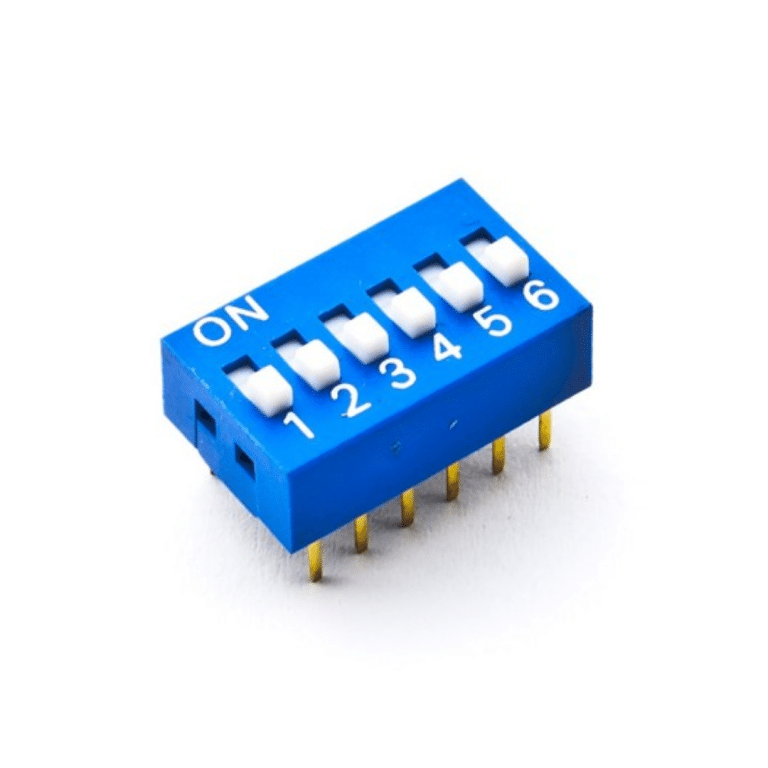 Dip switch de 6 posiciones azul - Edutron